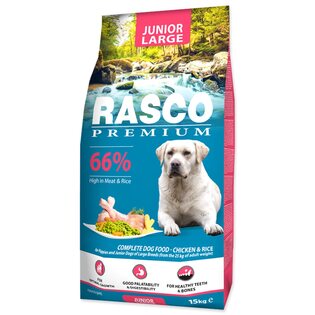 Hrana Rasco Premium Junior Large piletina s rižom 15 kg - Granule za pse | Rajzaigracke.hr
