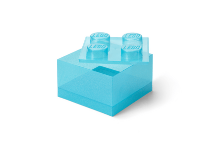 Cutie de depozitare LEGO 4 cu capac - albastru sclipitor - LEGO ...