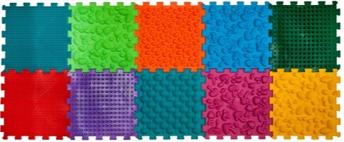 Ortek Masážní ortopedická podložka Puzzle "Mix" 10 prvků - Ortopedické ...