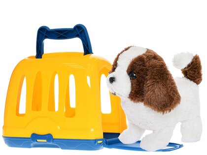 Plišana igračka pas 19cm koji hoda i laje s transporterom - Životinje s ...