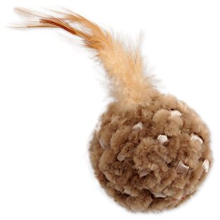 Toy Magic Cat minge de chenilia cu pene si amestec de catnip 14cm ...