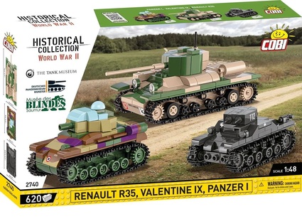 Cobi 3 tanky: Panzer I, Valentine IX, Renault R, 1:35, The Tank Museum ...
