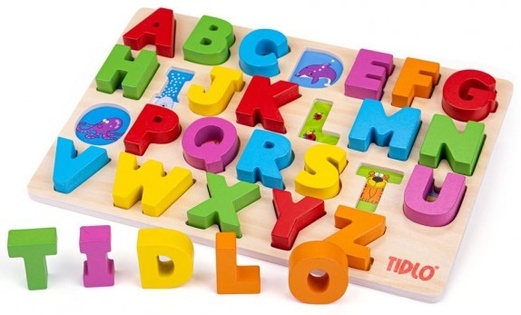 Tidlo Drvena abeceda za umetanje - Drvene igračke za najmlađe ...