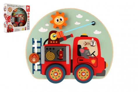 Poučna tabla/labirint gasilci lesen 29x25cm - Motorne igrače ...