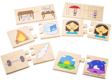 Bigjigs Toys Puzzle didactic Opposites - Jucării educative din lemn ...