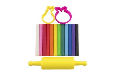 Modelare/Plastic NARA 100g 12buc cu freze 2buc cu rola, 8,5x26cm ...