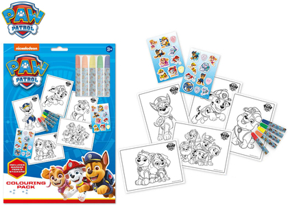 Paw Patrol - set de carte de colorat cu autocolante - Paw Patrol ...