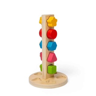 Bigjigs Toys Holz Turm mit Muttern und Schrauben - Inserter und Pusher ...