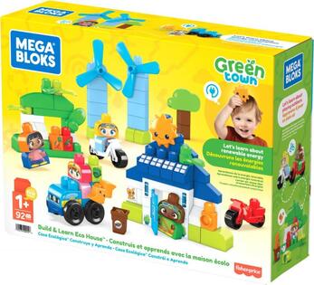 Mattel Mega Bloks Green City bauen und lernen Ökohaus HCG36 - Baukasten ...