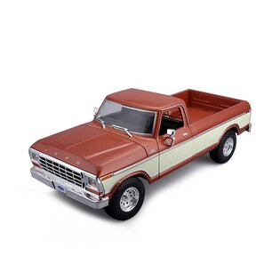 Maisto - 1979 Ford F150 Pick-up, metalic maro, crem, 1:18 - Mașini ...