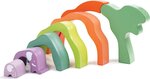 Hape Rainbow Stacking Cubes Safari - Slončki - Lesene razvijalne igrače ...